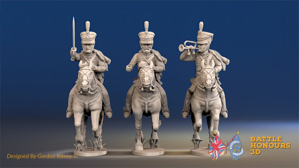 British Hussar Bell Shako Command Galloping – Battle Honours 3D