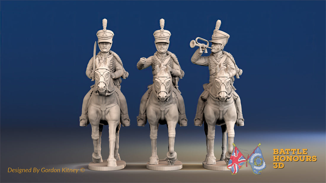 British Hussar Bell Shako Command Trotting – Battle Honours 3D